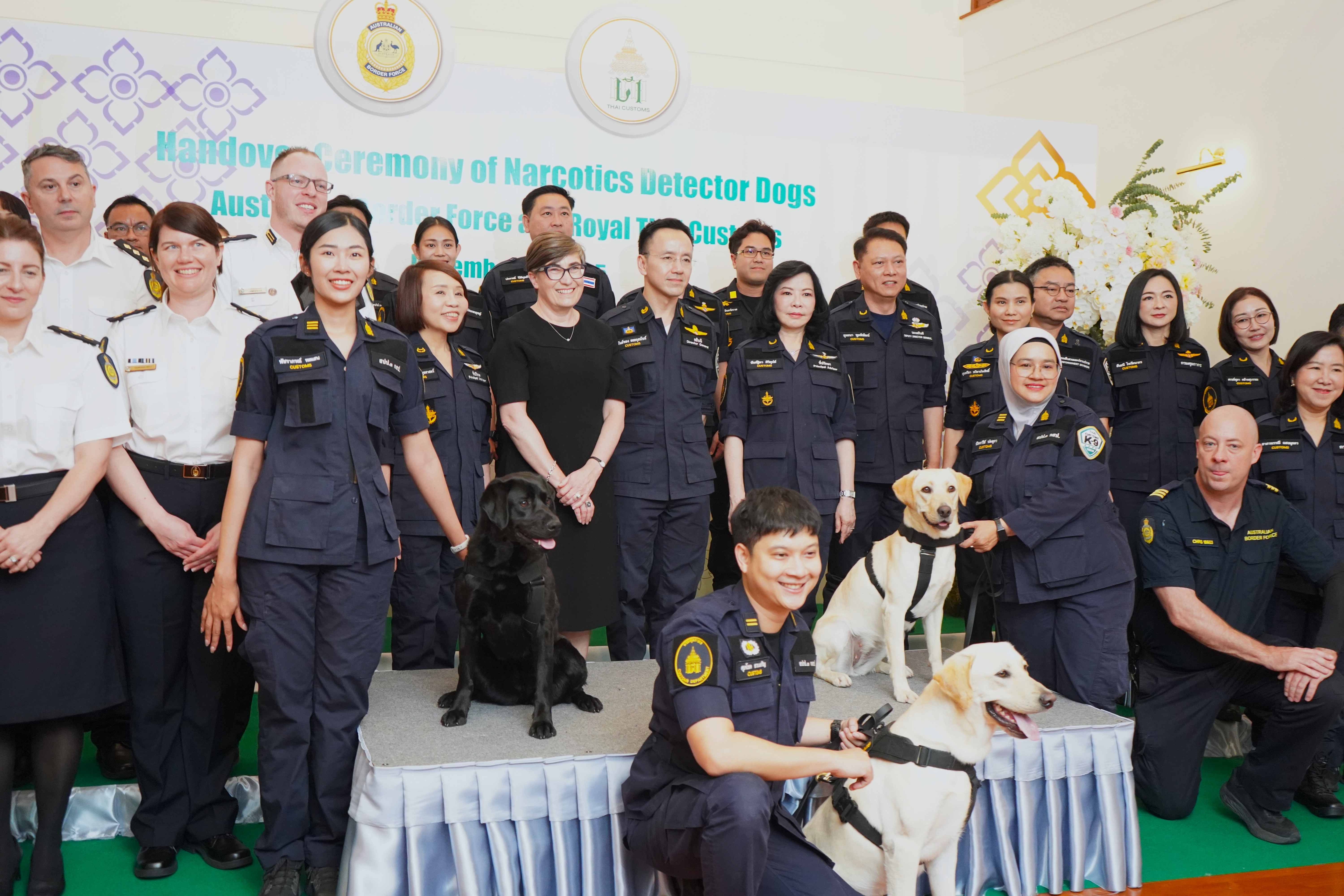 Press Release 2025 - Australia gifts three detector dogs to Thai Customs